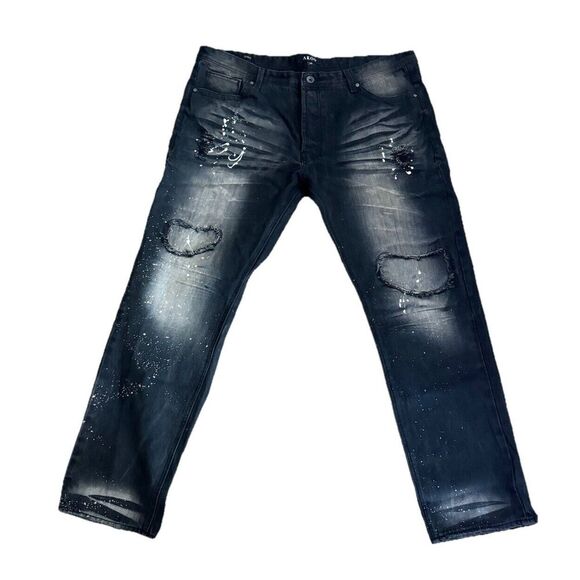 Akoo | Jeans | Rare Akoo Relaxed Black Mens Distressed 9s Style ...